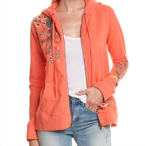 Johnny Was | Tops | Johnny Was Vernazza Floral Embroidery Full Zip ...